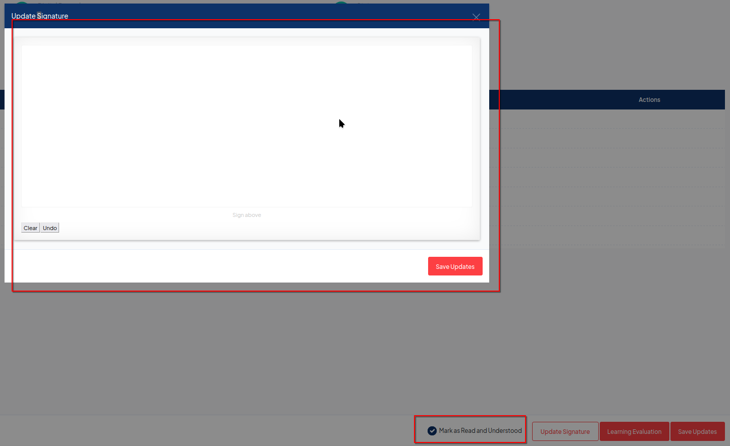 How to sign off Training as an Employee