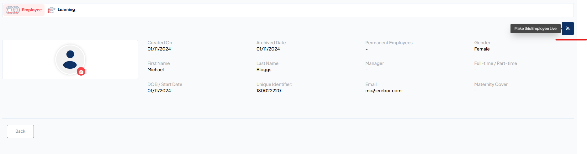 Employee/UID/Login already exists