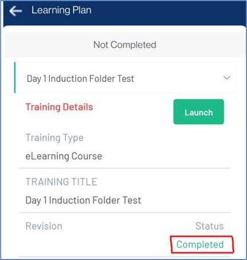 How can the learning be completed on the Nvolve App on a Mobile